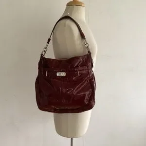 Coach | Bags | Coach Chelsea Ashlyn F7861 Hobo Burgundy Patent Shoulder ...